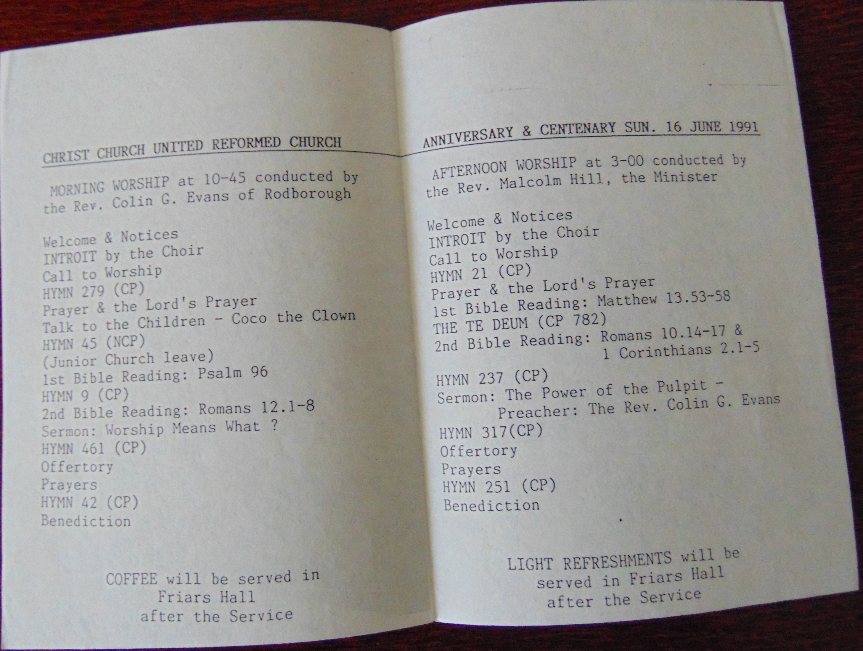 Church anniversary | Sudbury Ephemera Archive