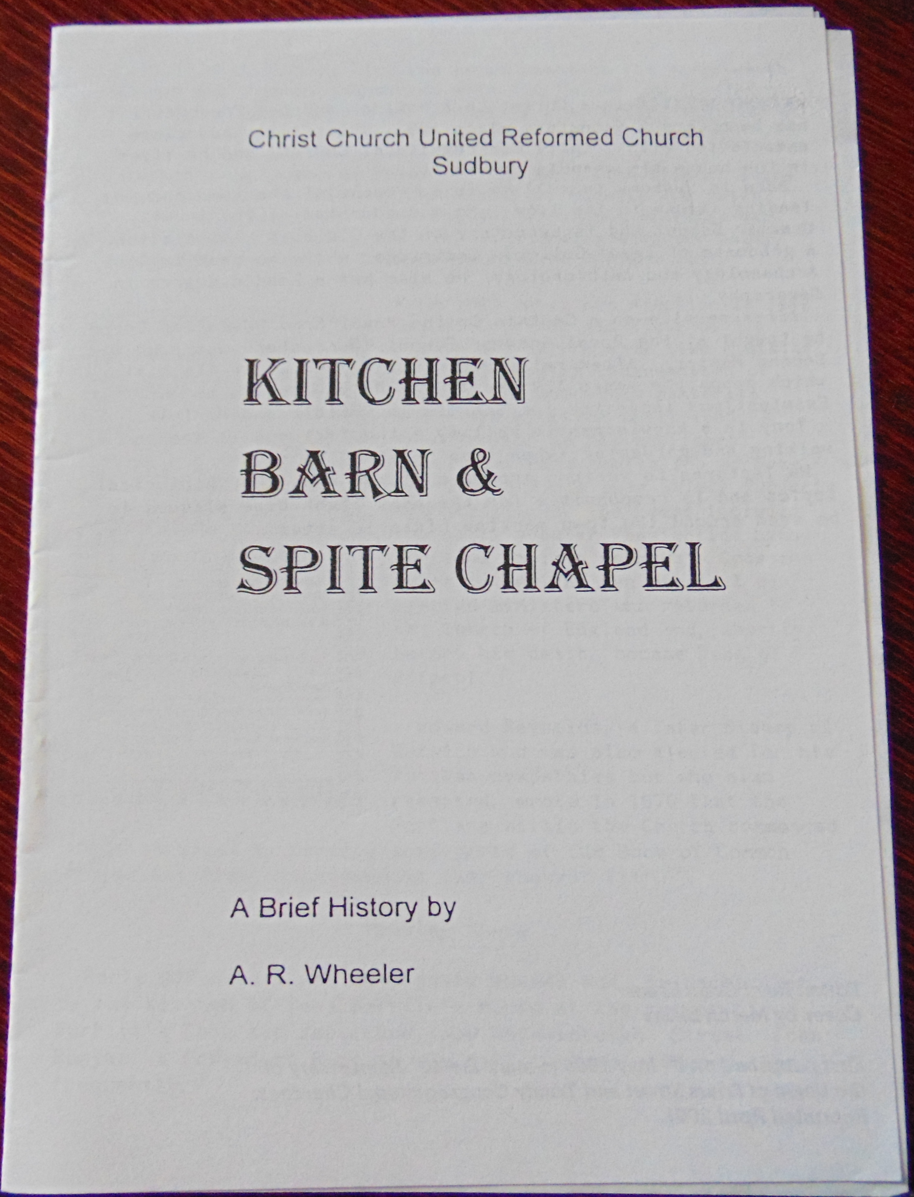 History leaflet | Sudbury Ephemera Archive